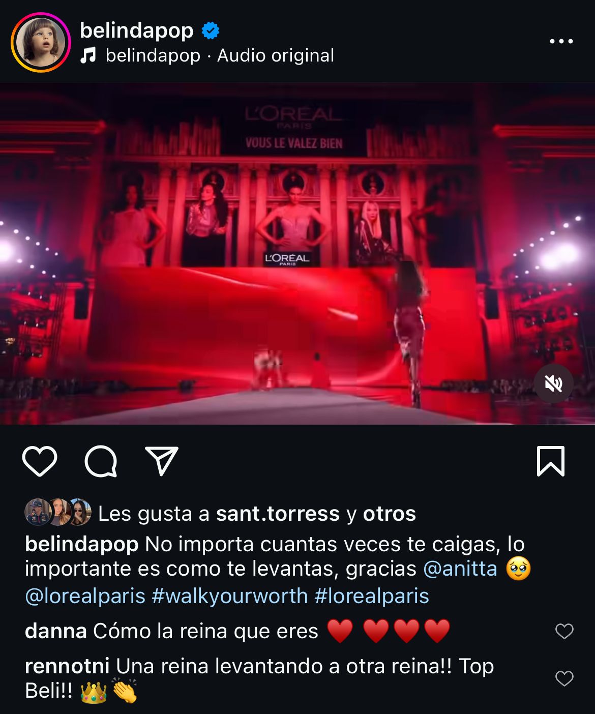 Belinda, la primera cantante mexicana en el desfile de L'Oréal en París ...