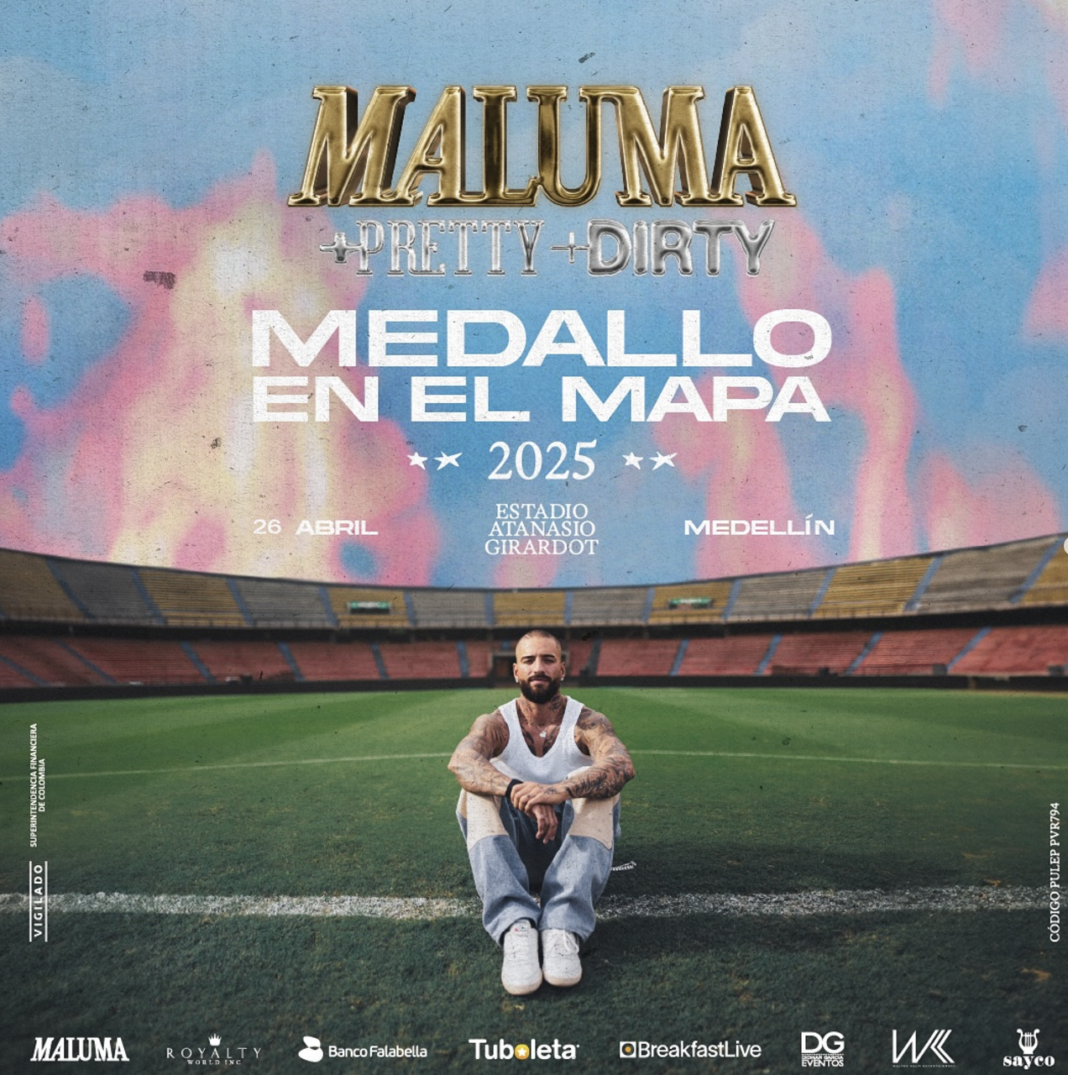 Maluma anuncia Medallo en el Mapa 2025: Un show que hara historia en ...