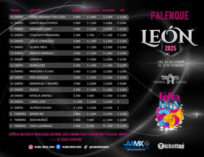 Feria de León 2025: boletos, fechas y artistas - Urbanda Magazine