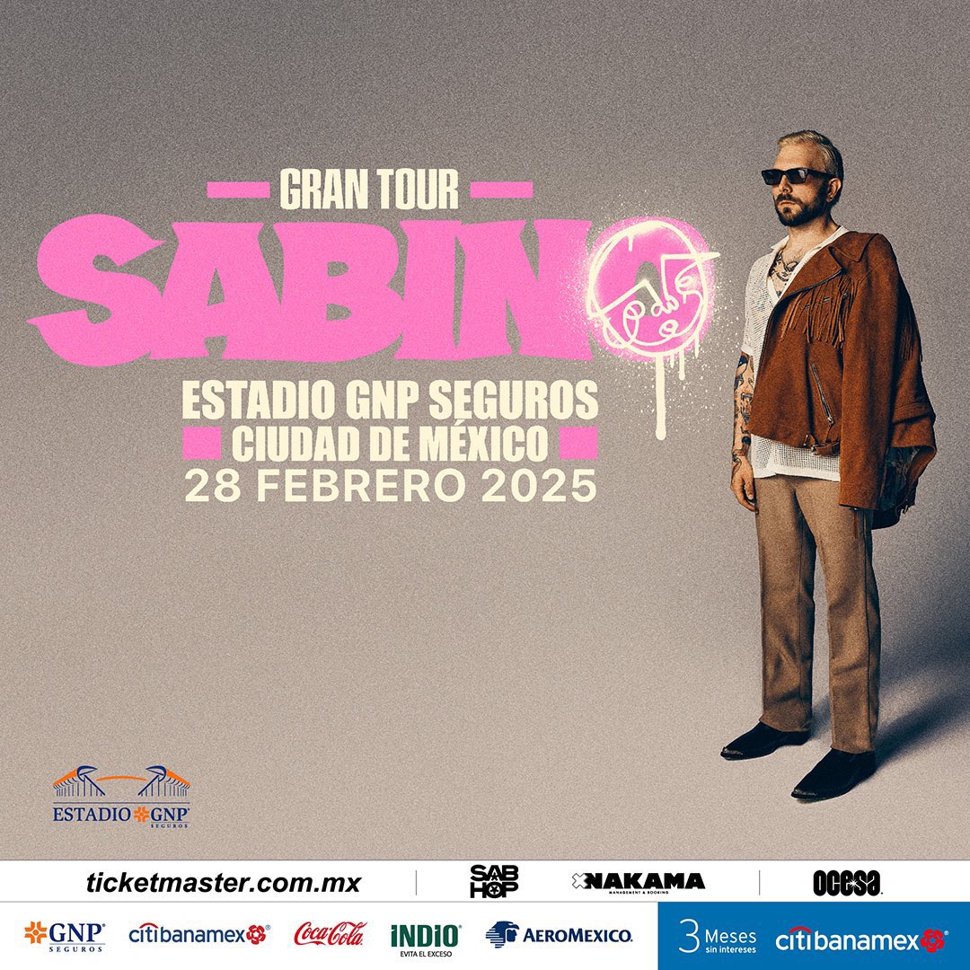 Sabino Concierto CDMX 2025: Fecha, boletos, setlist