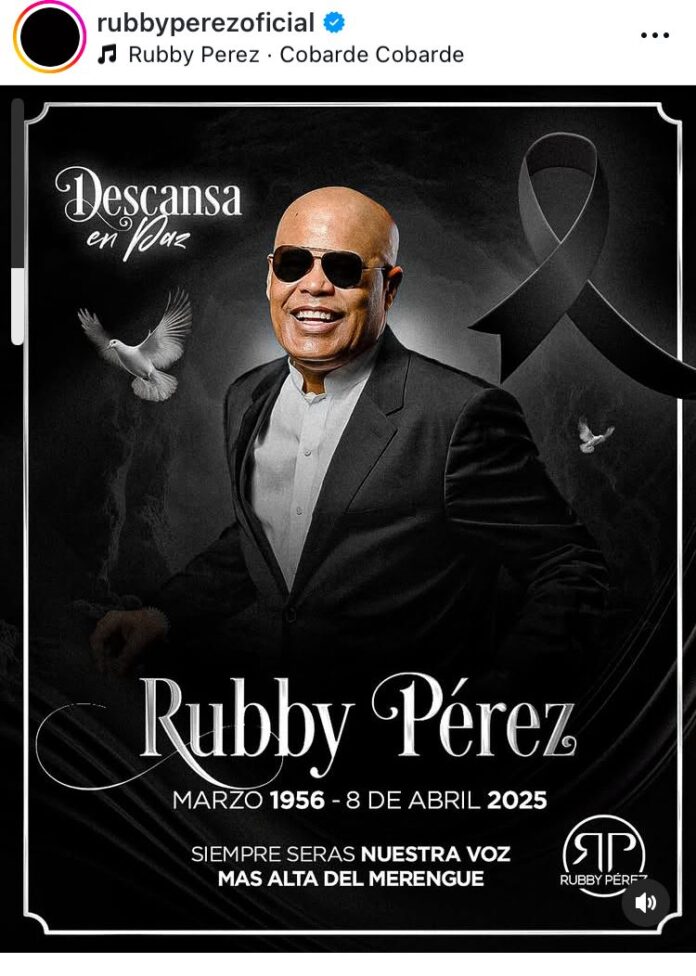 Quién era Rubby Pérez, el cantante de merengue dominicano - Urbanda Magazine
